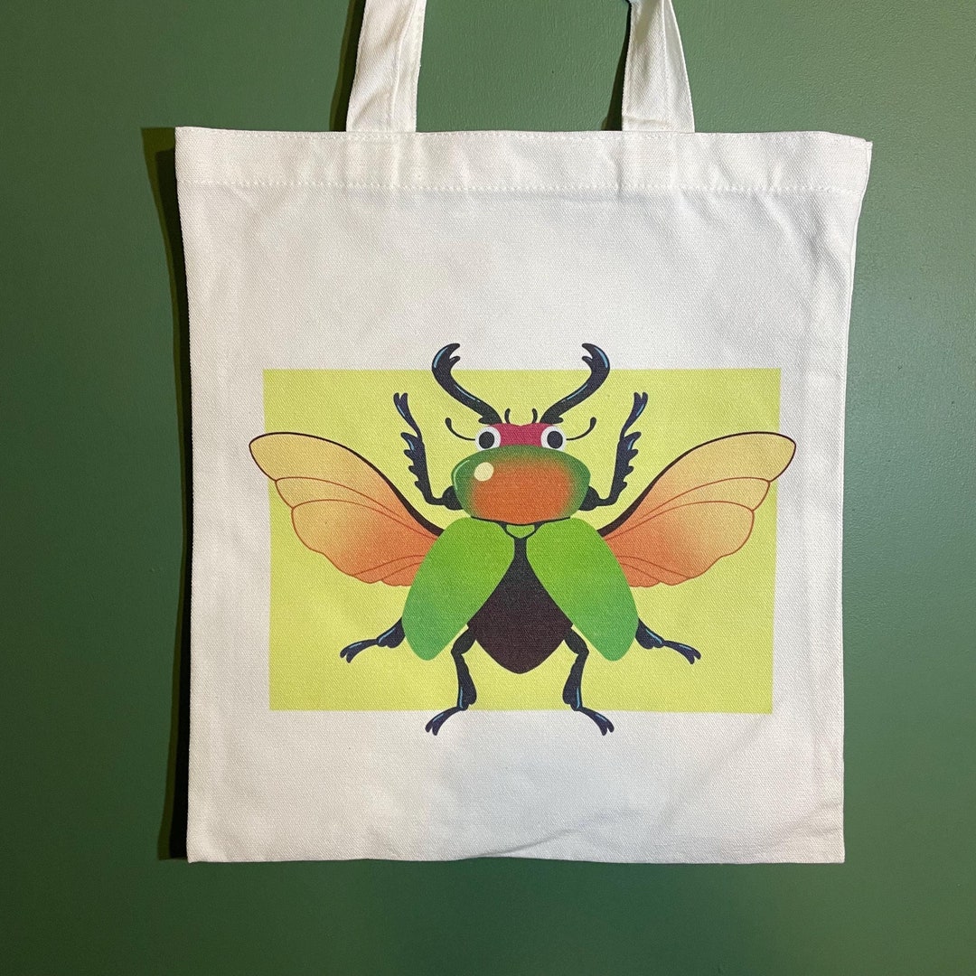 Rainbow Stag Beetle - 34x38cm Tote Bag, Shopping Bag, Bag for Life ...