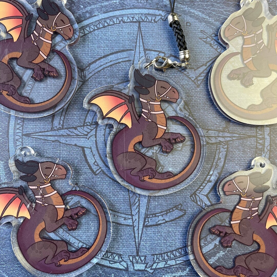 Winding Slitherdrake - Double Sided Clear Acrylic Charm Dragonflight ...