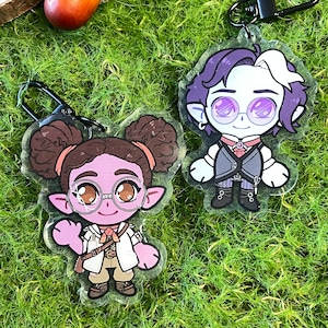 Palia Romanceable Npc's Double Sided Clear Acrylic Charm, Reth, Tish ...