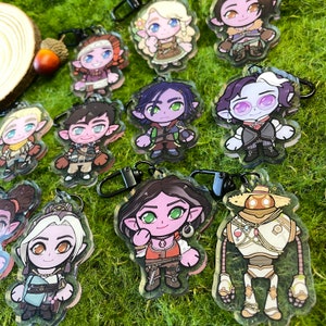Palia Romanceable Npc's Double Sided Clear Acrylic Charm, Reth, Tish ...