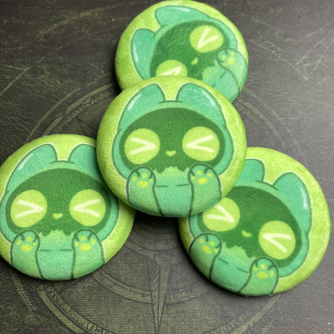 Slime Cat - Squishy Plush Buttons Badges, Fabric Plush Finish, World of ...