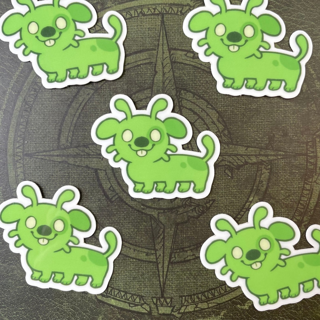 Alien Pup - Glow in the Dark Vinyl Weatherproof Sticker - Etsy