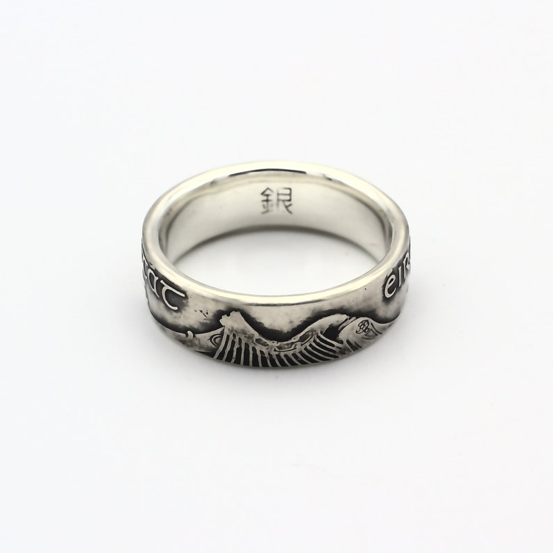 Irish Harp Coin Ring: Celtic Wedding Band, Silver Florin - Etsy