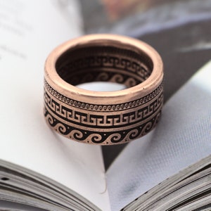 Ancient Greek Style Coin Ring Made From a Copper Round in the UK ...