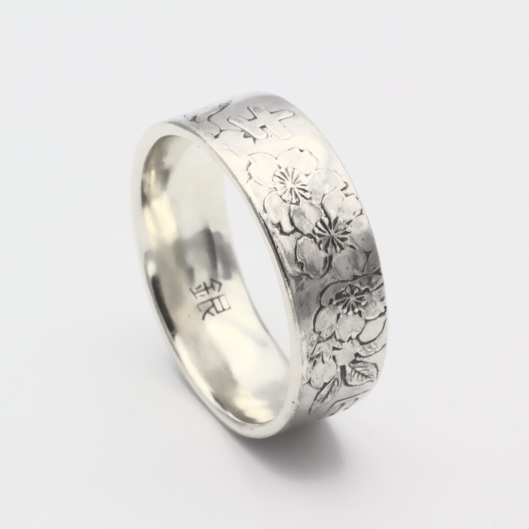 Japanese Coin Ring Made From a Silver Coin in the UK. Shows - Etsy