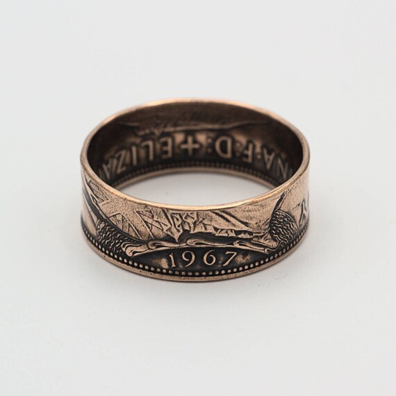 British Penny Ring Made From a Copper Coin in the UK. - Etsy