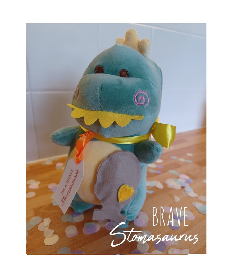 STOMASAURUS Teddy Theraputic Toy for Children Medical/stoma/ostomy ...