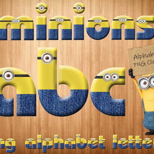 Minions Font Png Minions Alphabet Minions Letters Minions - Etsy Hong Kong