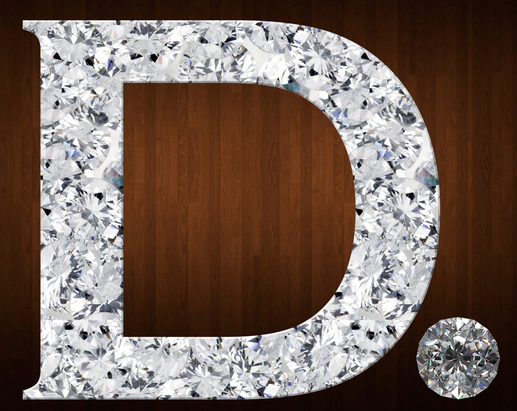 Alphabet D In Diamond