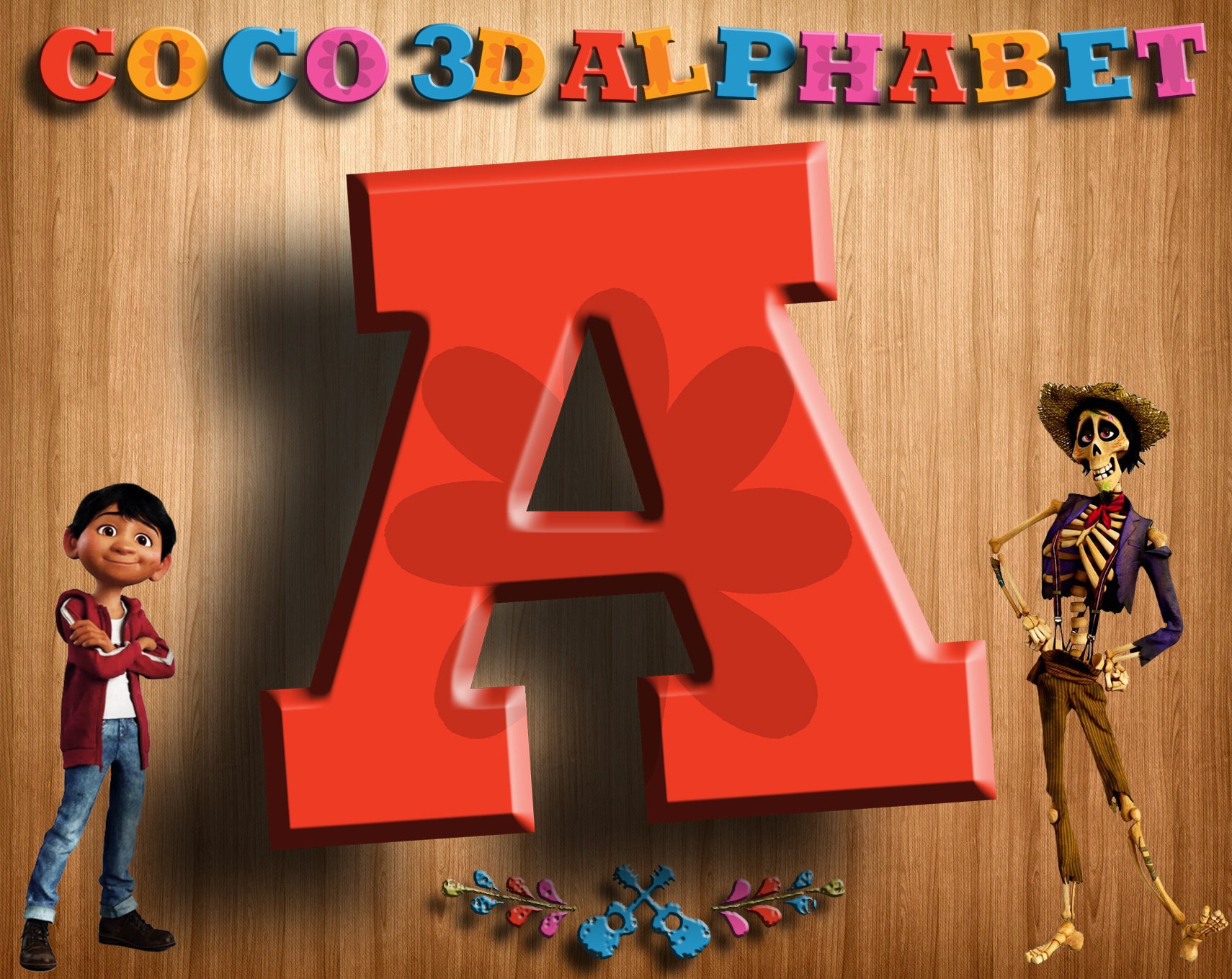 Coco Font 3d Coco Alphabet Coco Letters Printable Coco - Etsy Ireland