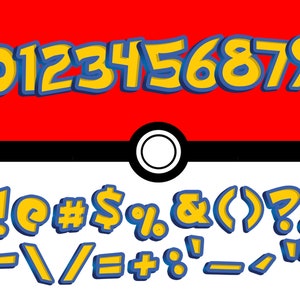Pokemon Font Png, Pokemon Alphabet, Pokemon Letters, Pokemon Clipart ...