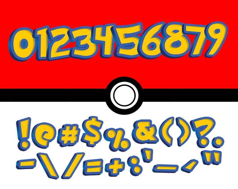 Pokemon Font Png, Pokemon Alphabet, Pokemon Letters, Pokemon Clipart ...