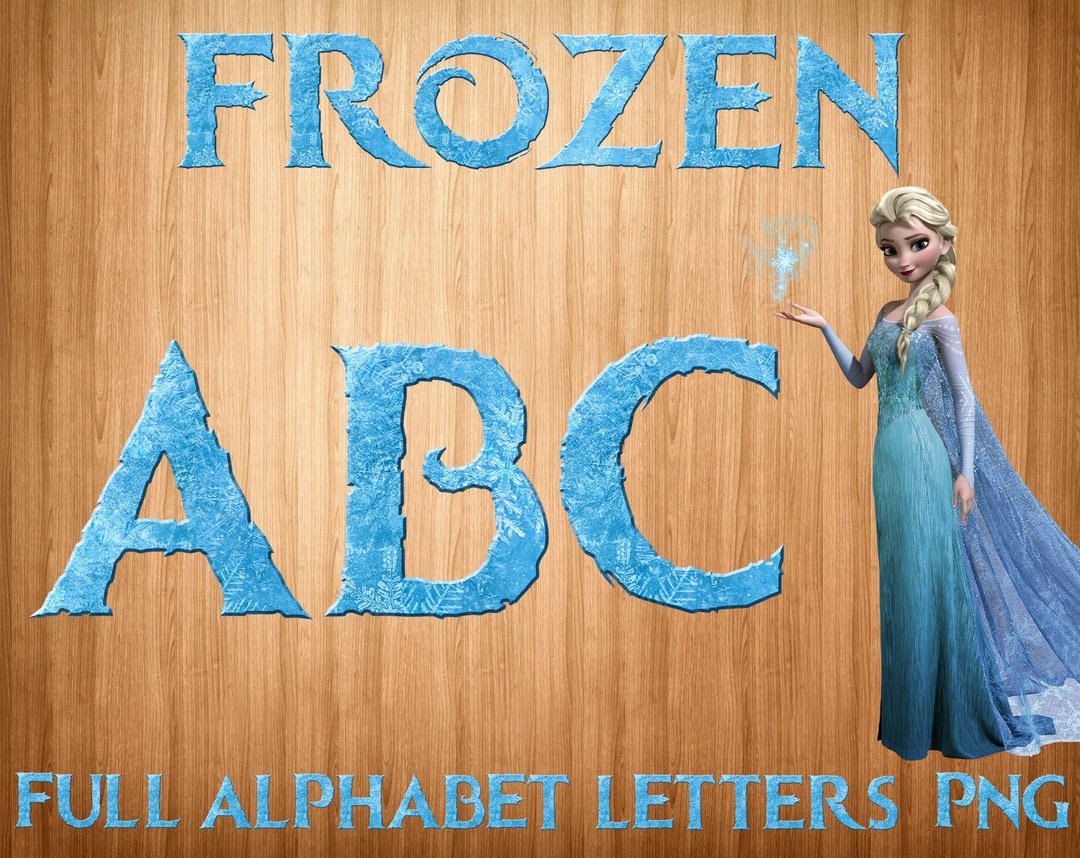 Frozen Font Png, Frozen Alphabet, Frozen Letters, Frozen Birthday Party ...