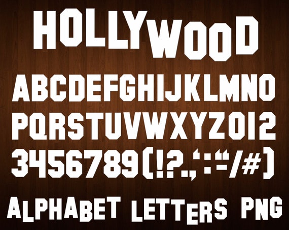 Hollywood Sign Font Word