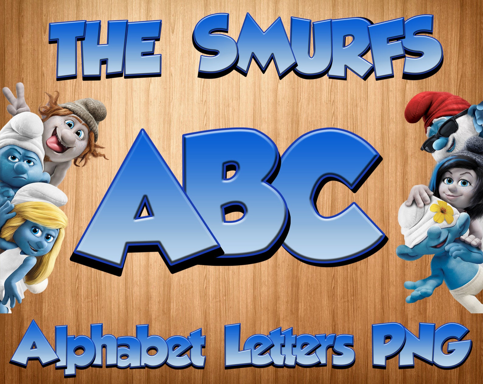 Smurfs Font Png, Smurfs Alphabet Png, Smurfs Letters, Printable Smurfs ...