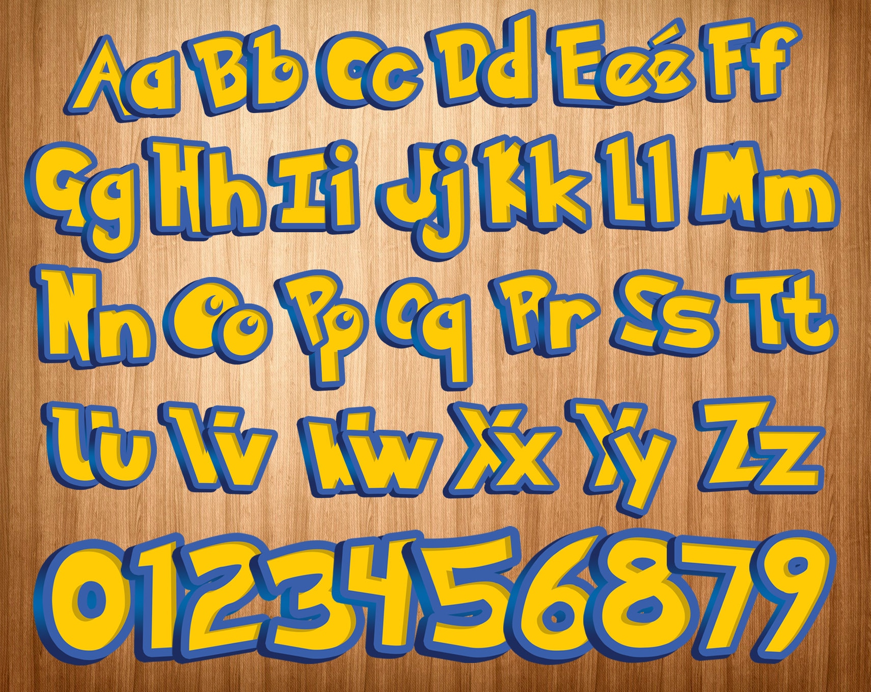 Pokemon Font Png Pokemon Alphabet Pokemon Letters Pokemon - Etsy Australia