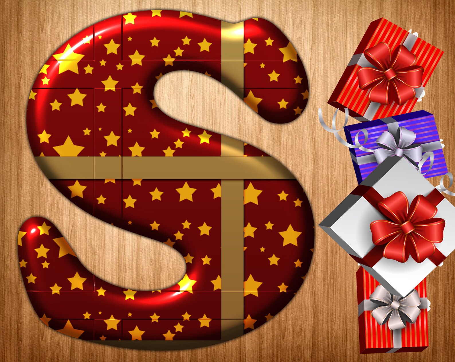 Gift Present Font Png Gift Present Alphabet Letters Gift | Etsy