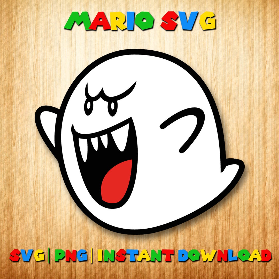 Mario Svg, Mario Boo Svg, Ghost Svg, Mario Clipart, Super Mario Png ...