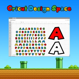 Mario Svg Font, Super Mario Alphabet Letters, Instant Download, Digital ...