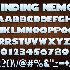 Finding Nemo Font Png, Finding Nemo Alphabet, Finding Nemo Letters ...