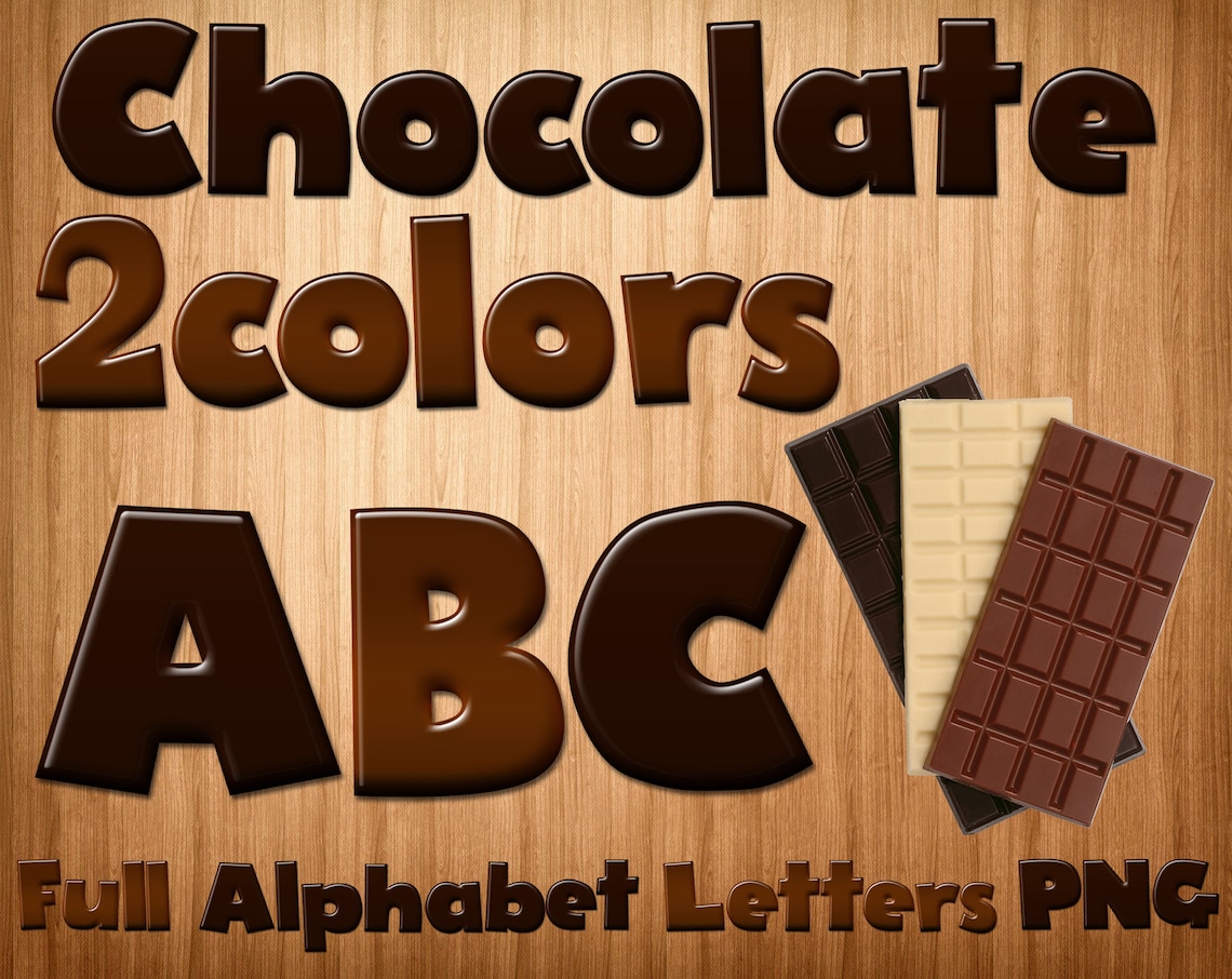 Chocolate Font Png Chocolate Alphabet Chocolate Letters | Etsy