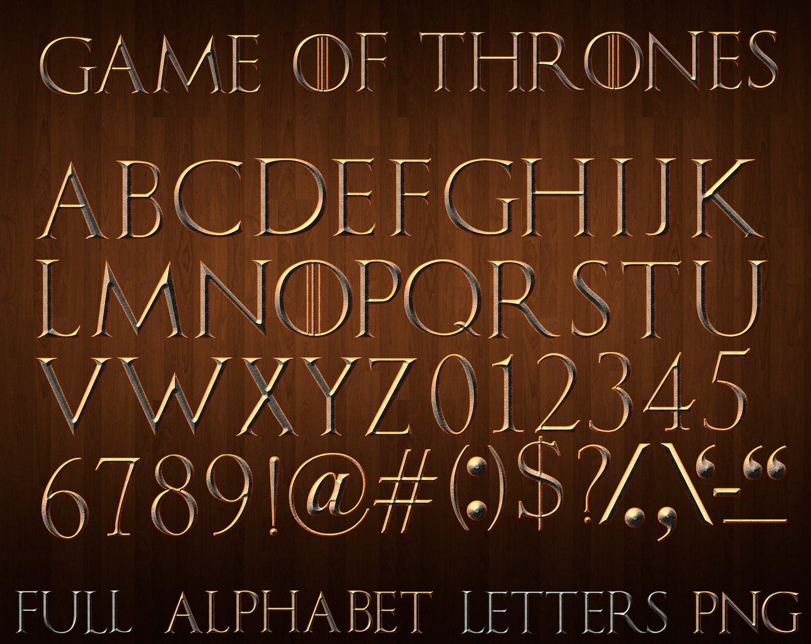 Game of Thrones Font Png Game of Thrones Alphabet Game of | Etsy