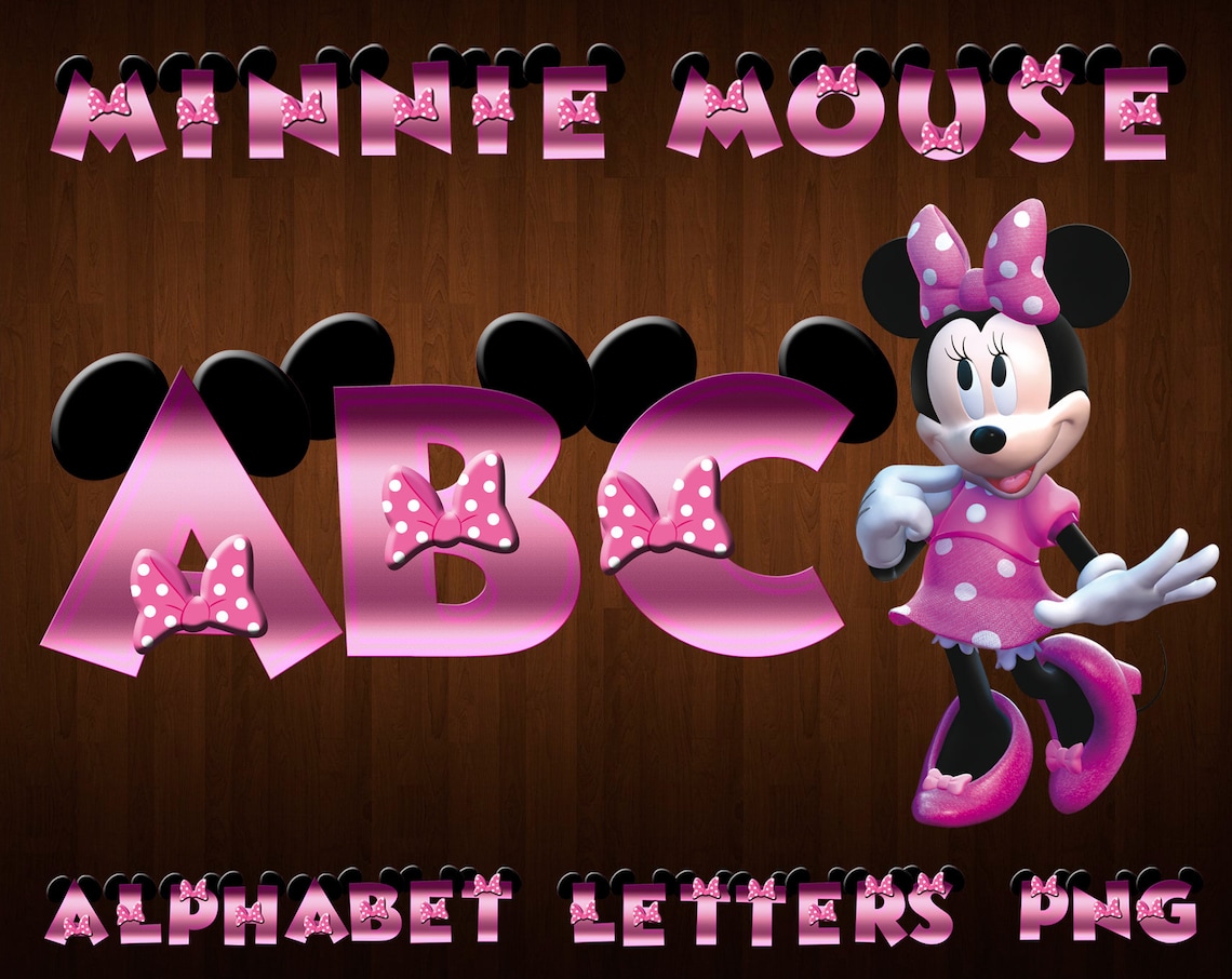 Minnie Mouse Font Png Minnie Mouse Alphabet Minnie Mouse - Etsy Australia