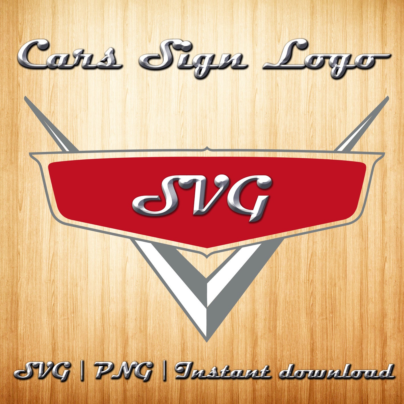 Cars Logo Sign SVG, PNG: Cricut & Silhouette Cut Files (digital ...