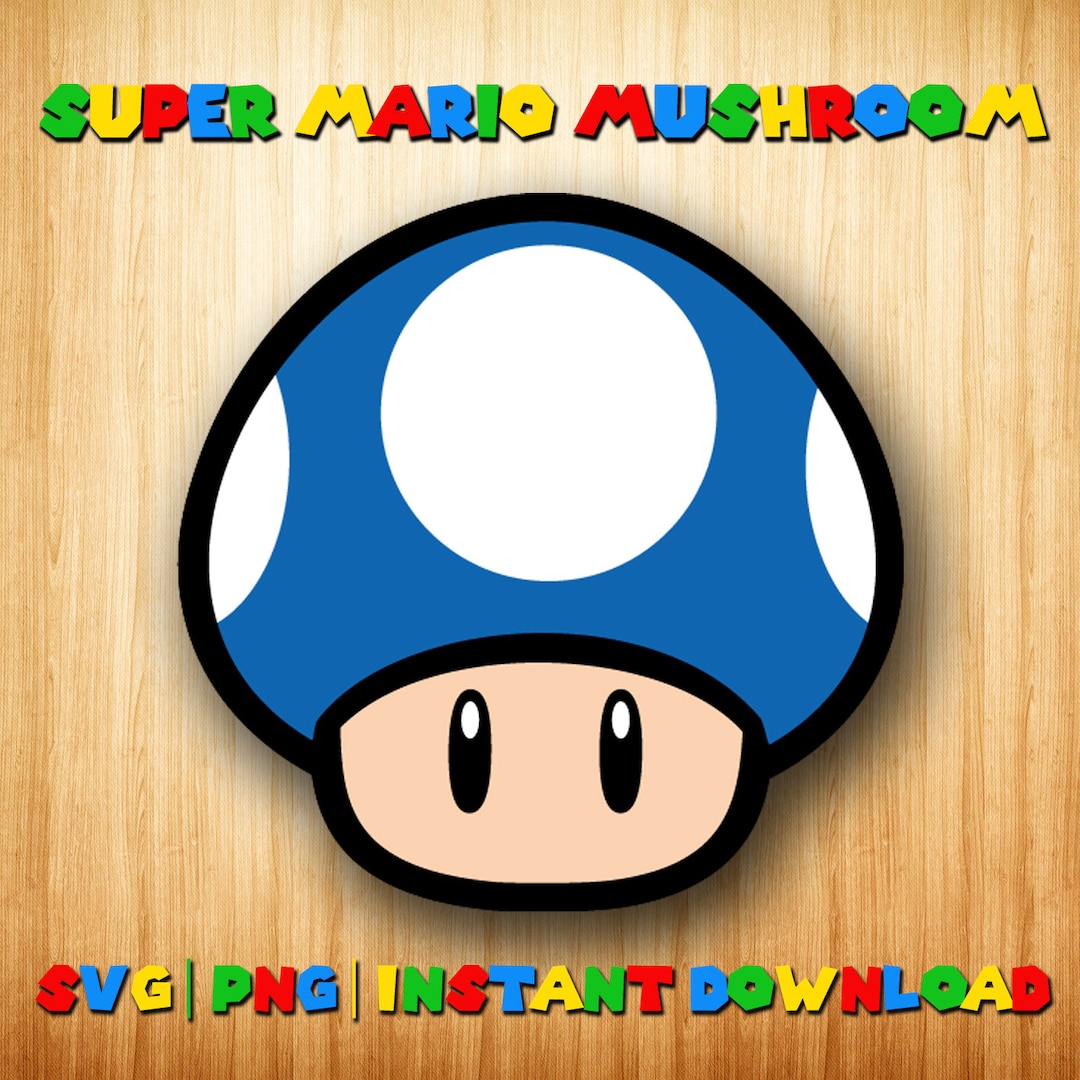 Seta svg, mario svg, super mario png descarga instantánea, seta digital ...