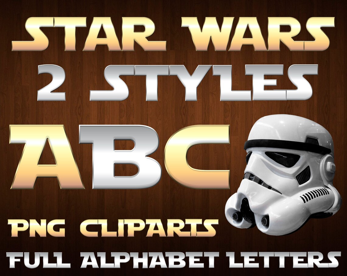 Star Wars Font Png Star Wars Alphabet Star Wars Letters - Etsy