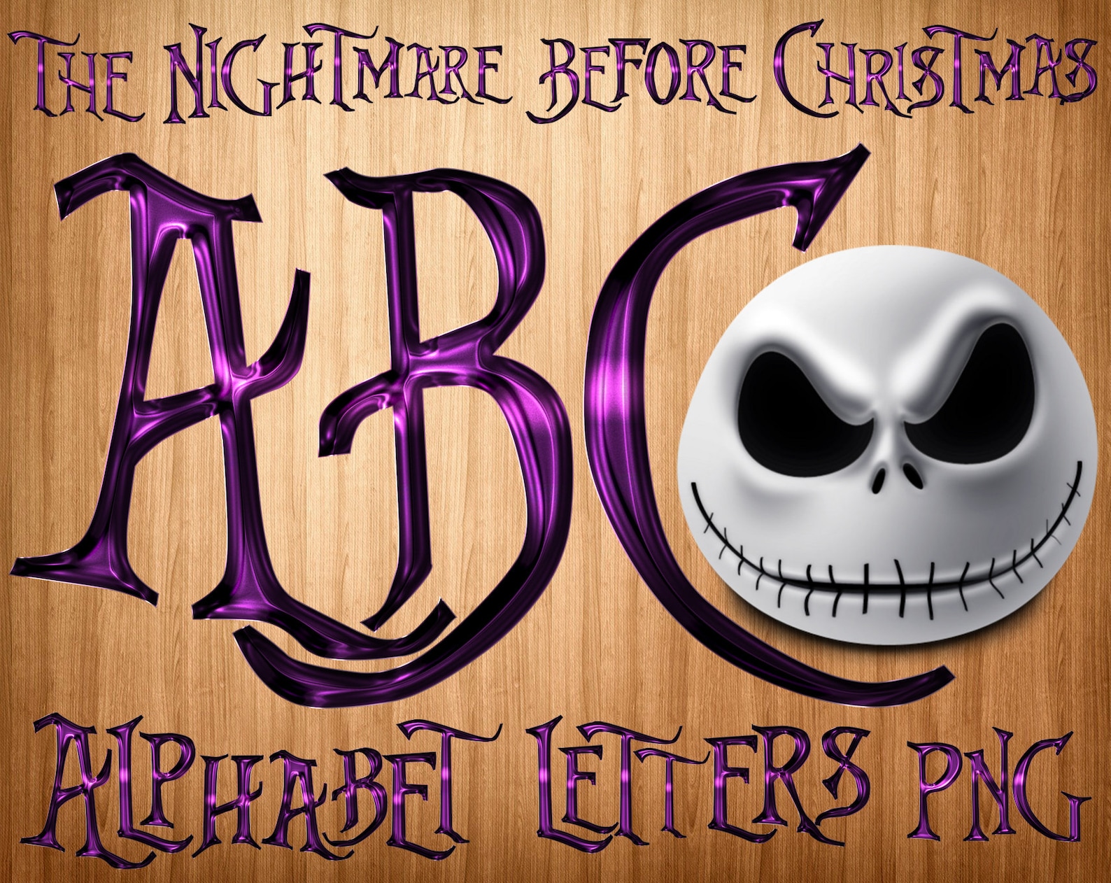 Nightmare Before Christmas Alphabet: PNG Letters, Numbers, Symbols ...