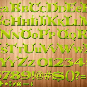 Shrek Alphabet PNG Clipart: Letters, Numbers, Symbols (digital Download ...
