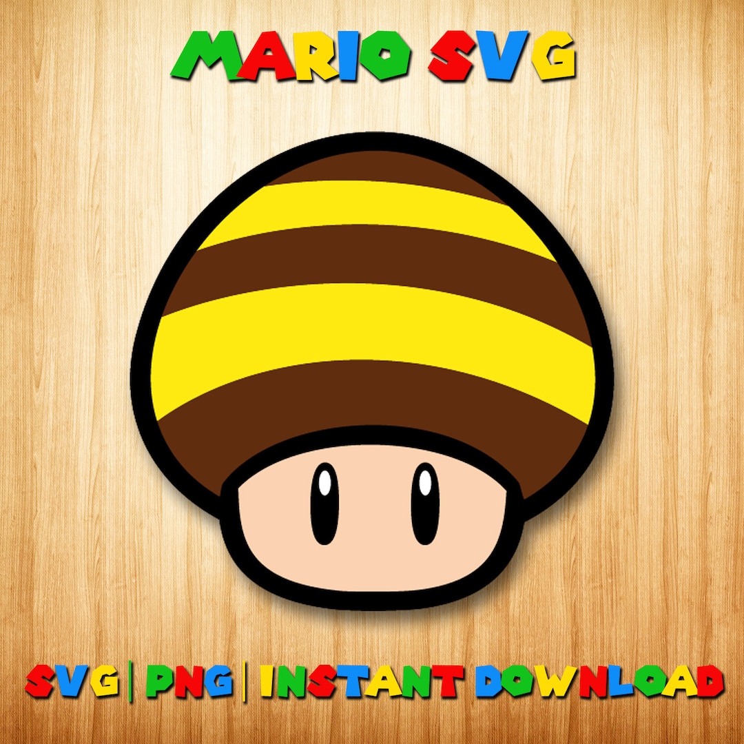 Mushroom Svg, Mario Svg, Super Mario Png Instant Download, Digital ...