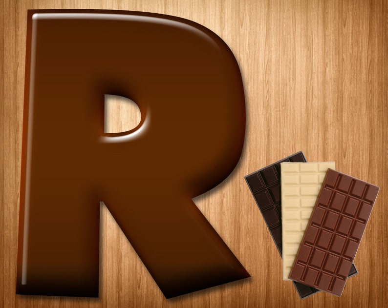 Chocolate Font Png Chocolate Alphabet Chocolate Letters | Etsy