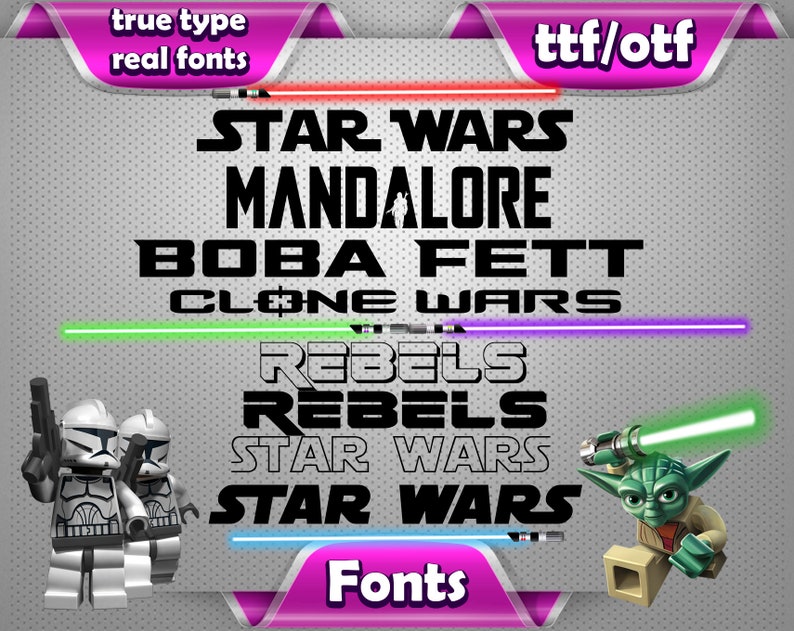 Star Wars Font: True Type Alphabet Clipart (digital Download) - Etsy