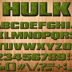 Hulk Font Png, Hulk Alphabet, Hulk Letters, Hulk Clipart, Printable ...