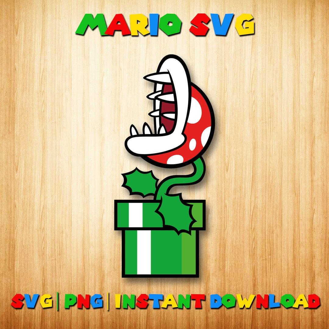 Piranha Svg, Mario Svg, Super Mario Png Instant Download, Digital ...