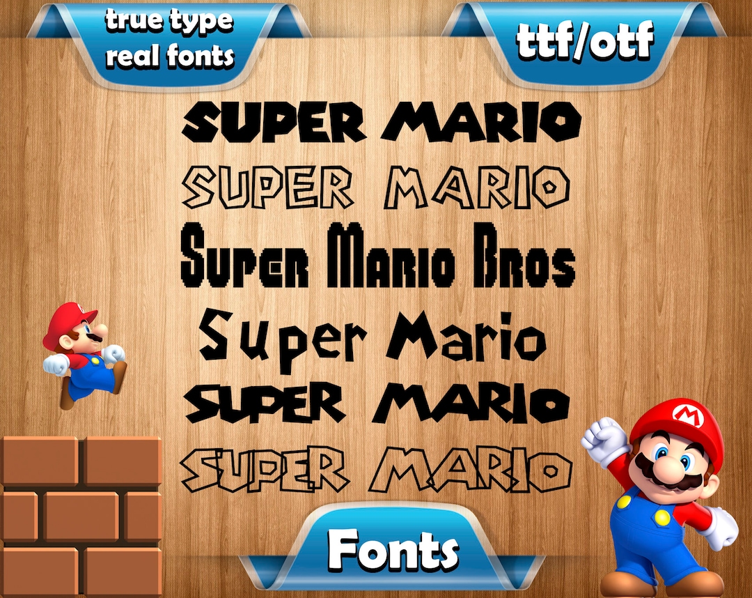 Mario Font, Super Mario Alphabet, Mario Letters, Super Mario Clipart ...