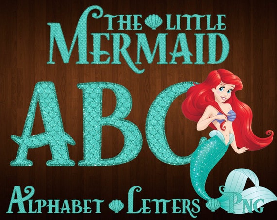 La Fuente De La Sirenita 60+ Little Mermaid Font Svg TTF, Mermaid