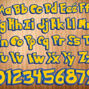 Pokemon font png pokemon alphabet pokemon letters pokemon | Etsy