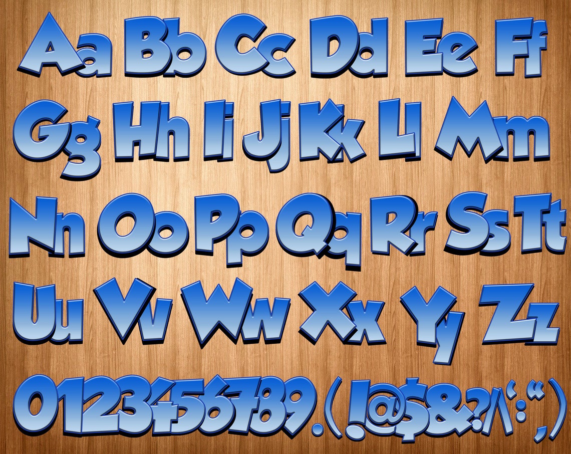 Smurfs Font Png Smurfs Alphabet Png Smurfs Letters - Etsy Canada