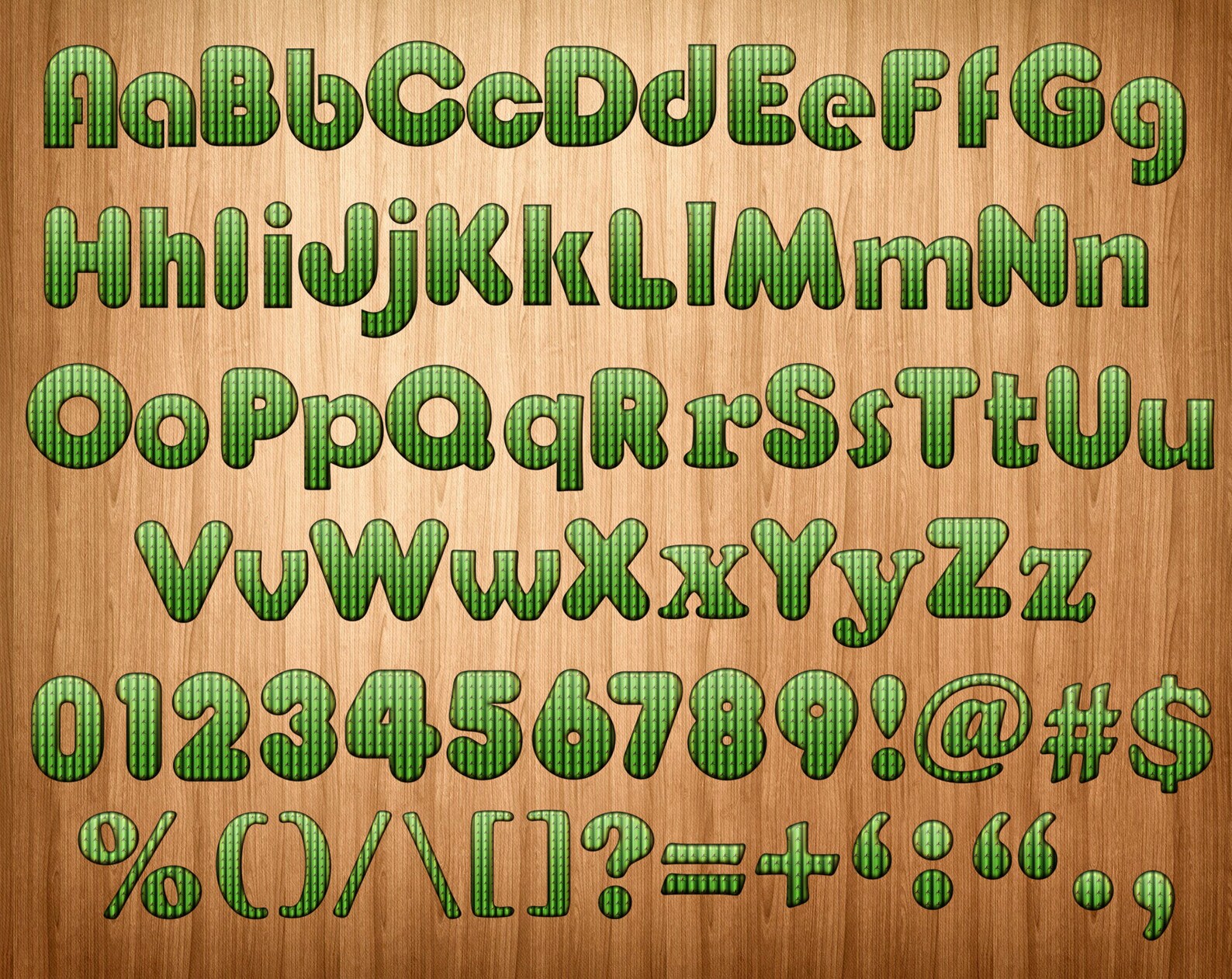 Cactus Font Png Cactus Alphabet Cactus Letters Cactus - Etsy