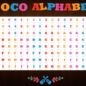 Coco Alphabet Letters: Colorful PNG Clipart (digital Download) - Etsy