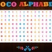 Coco Alphabet Letters: Colorful PNG Clipart (digital Download) - Etsy