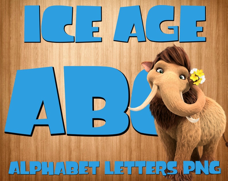 Ice Age Font Png Ice Age Alphabet Ice Age Letters Ice Age - Etsy