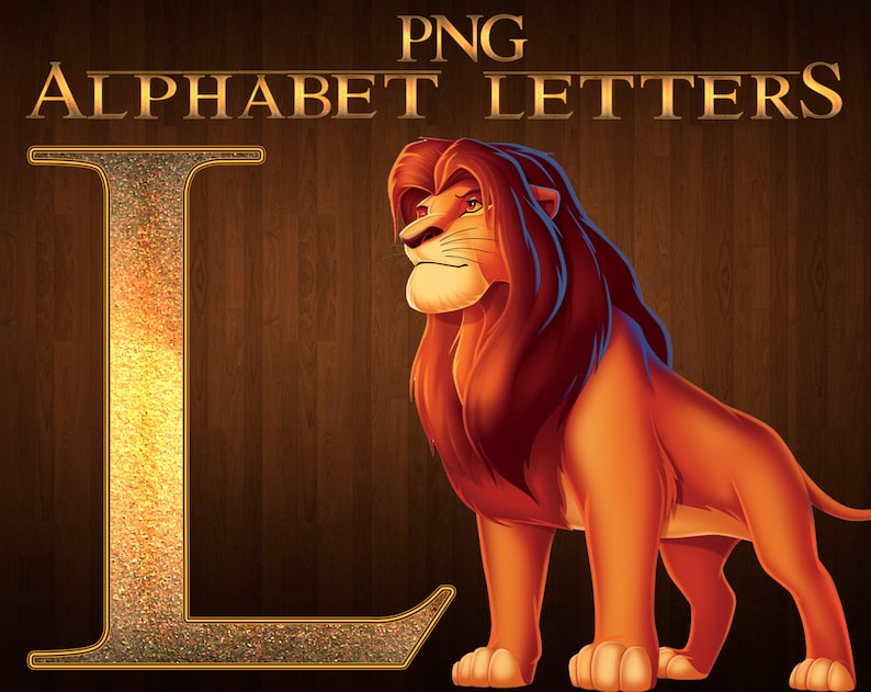 Lion King Font Png Lion King Alphabet Lion King Letters | Etsy Canada