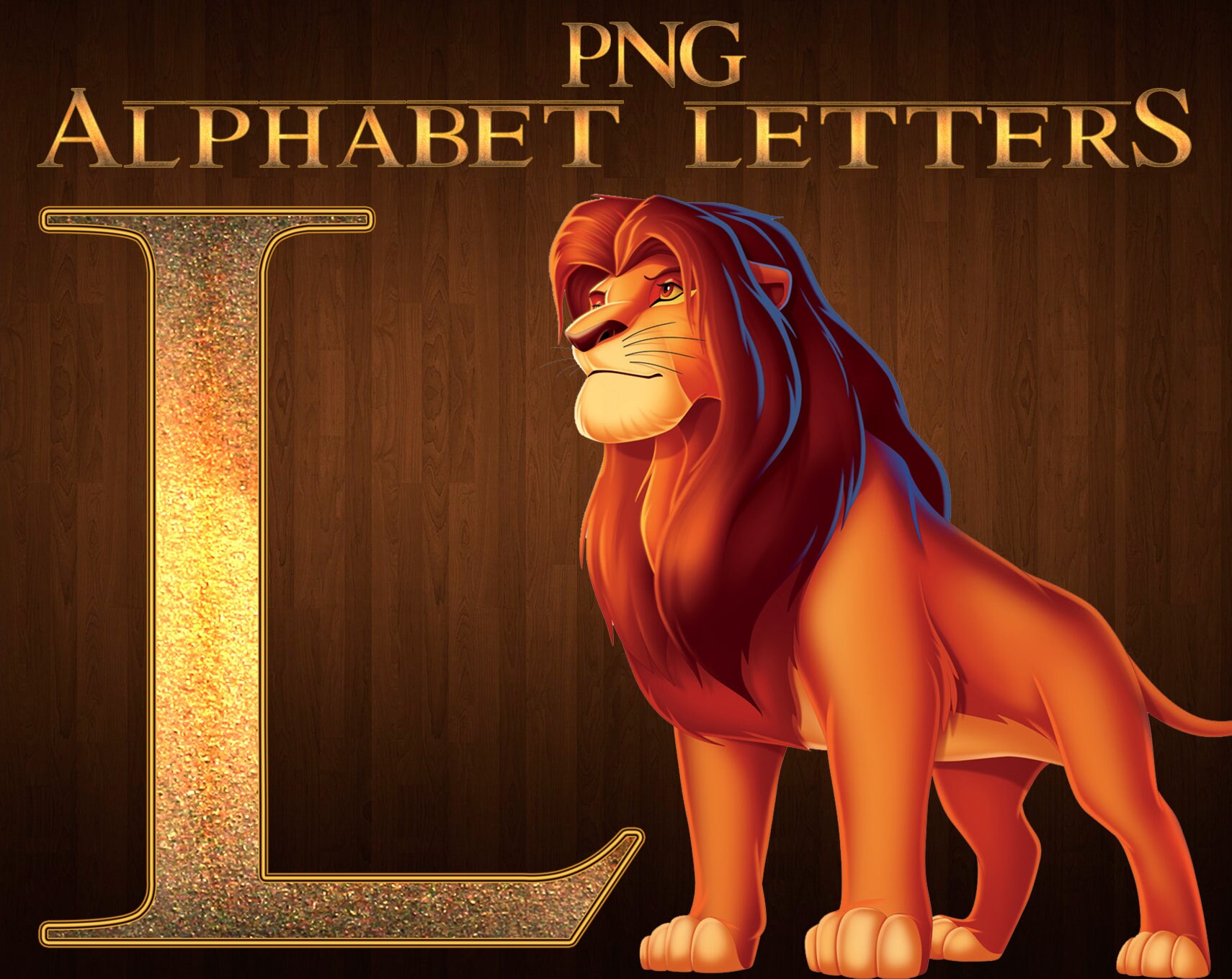 Lion King Font Png Lion King Alphabet Lion King Letters | Etsy Canada