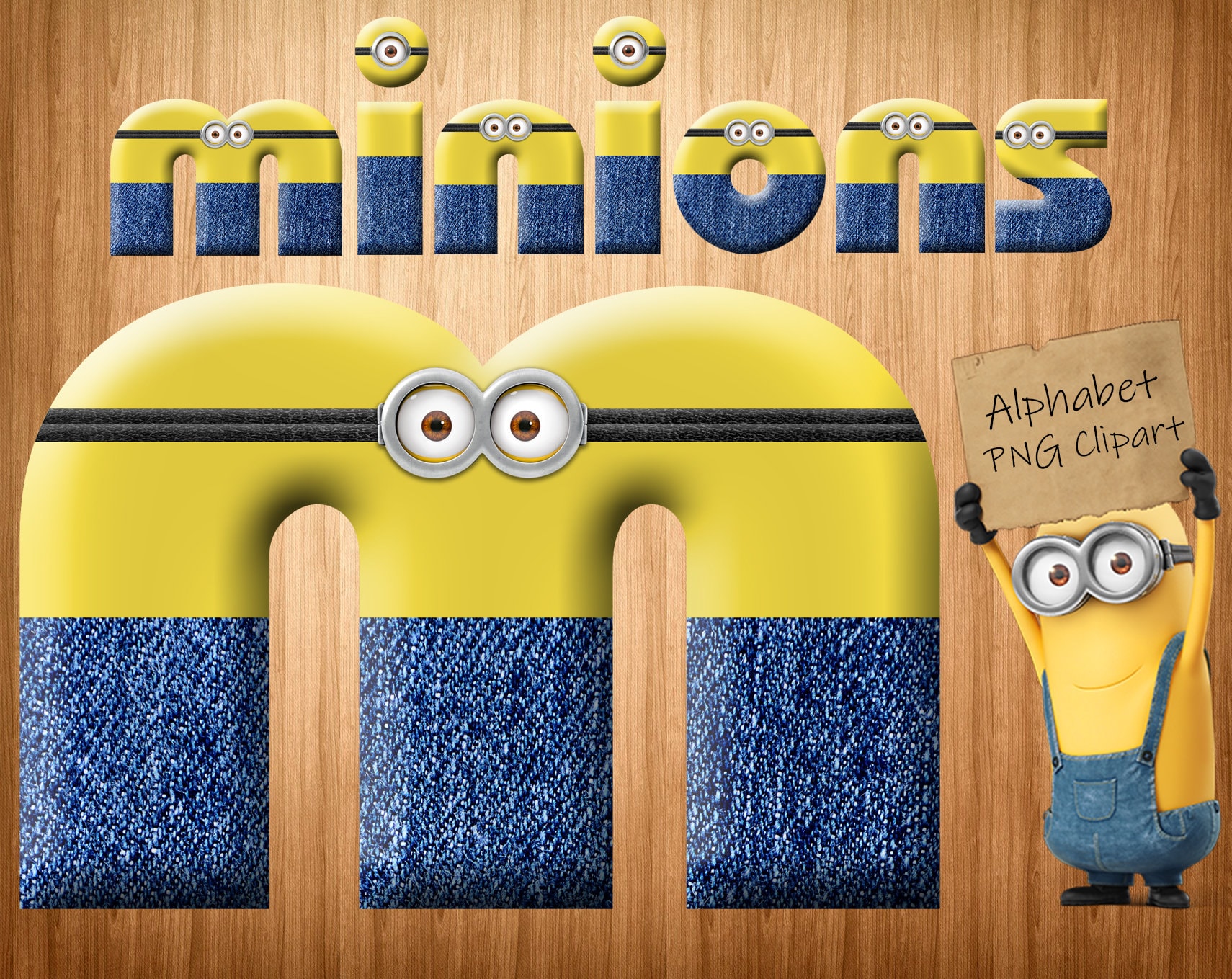 Minions Font Png Minions Alphabet Minions Letters Minions - Etsy