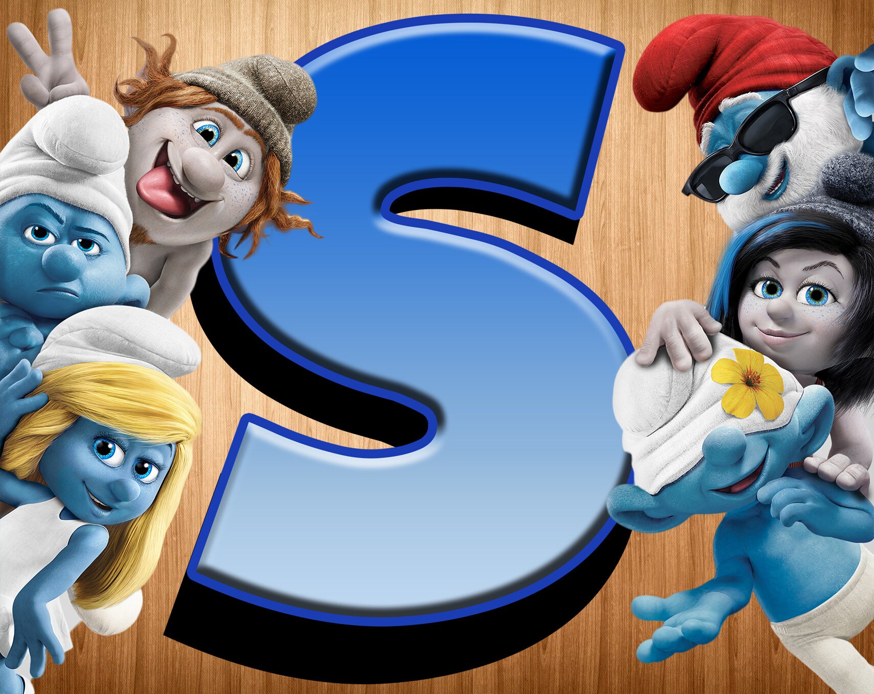 Smurfs Font Png Smurfs Alphabet Png Smurfs Letters | Etsy Australia