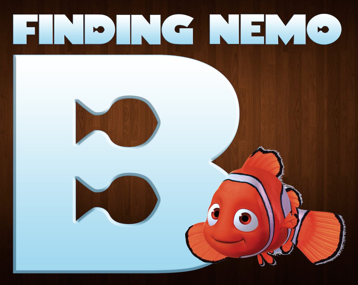 Finding Nemo Font Png Finding Nemo Alphabet Finding Nemo - Etsy